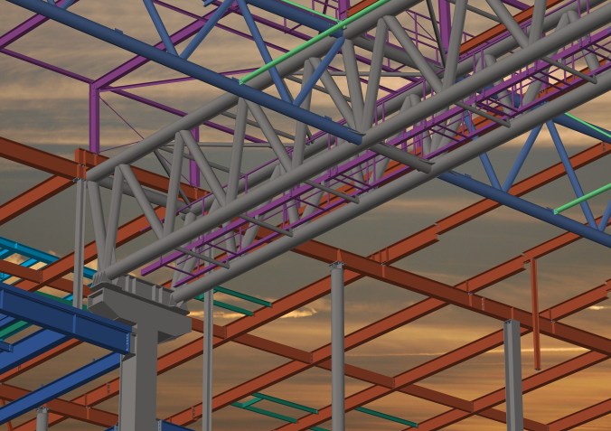 Advance Steel Project: Exhibition hall “P” in Brno Exhibition Center ...